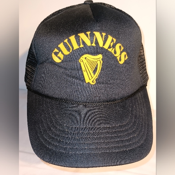 Guinness | Accessories | Vintage Guinness Black Mesh Snapback Trucker ...